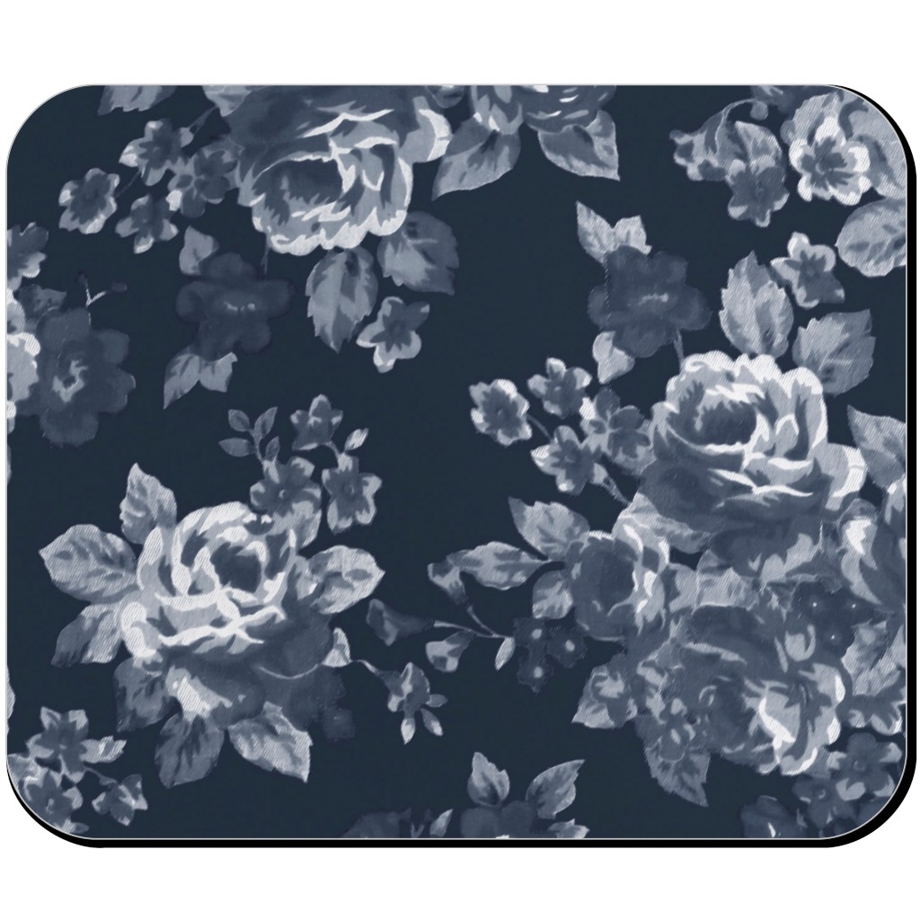Navy Floral Mouse Pad | Shutterfly