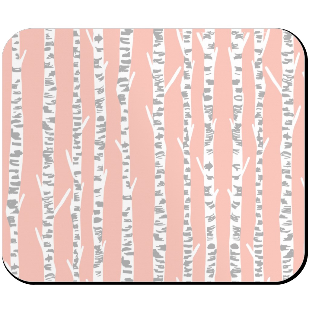 Birch Tree - Pink Mouse Pad | Shutterfly
