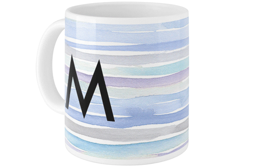 Blue Stripes Custom Text Mug | Mugs | Shutterfly