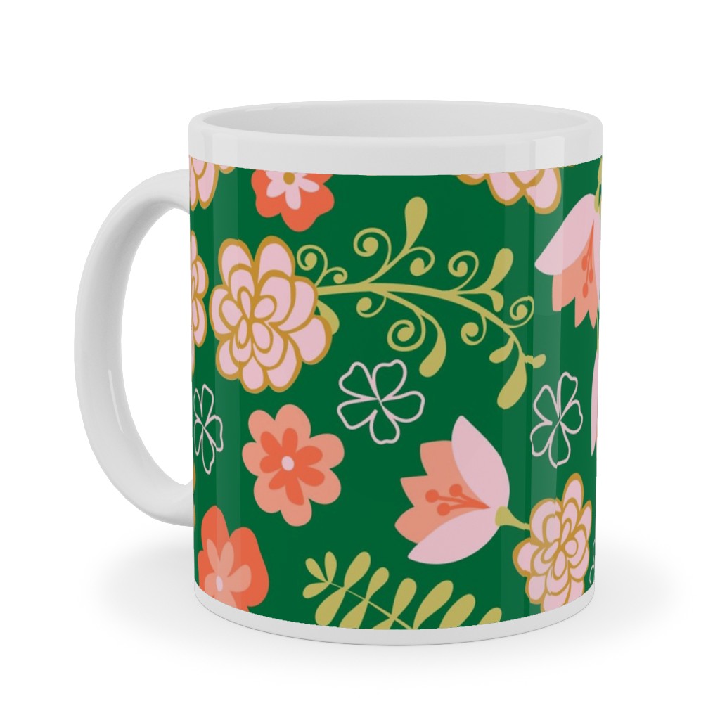 Fiesta Flowers - Green Ceramic Mug | Shutterfly