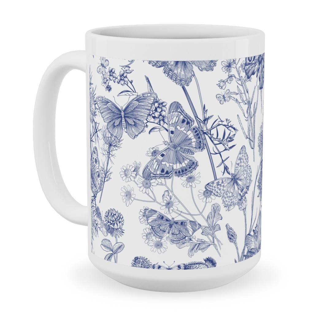 Butterflies and Wild Flowers Travel Mug with Handle | Shutterfly