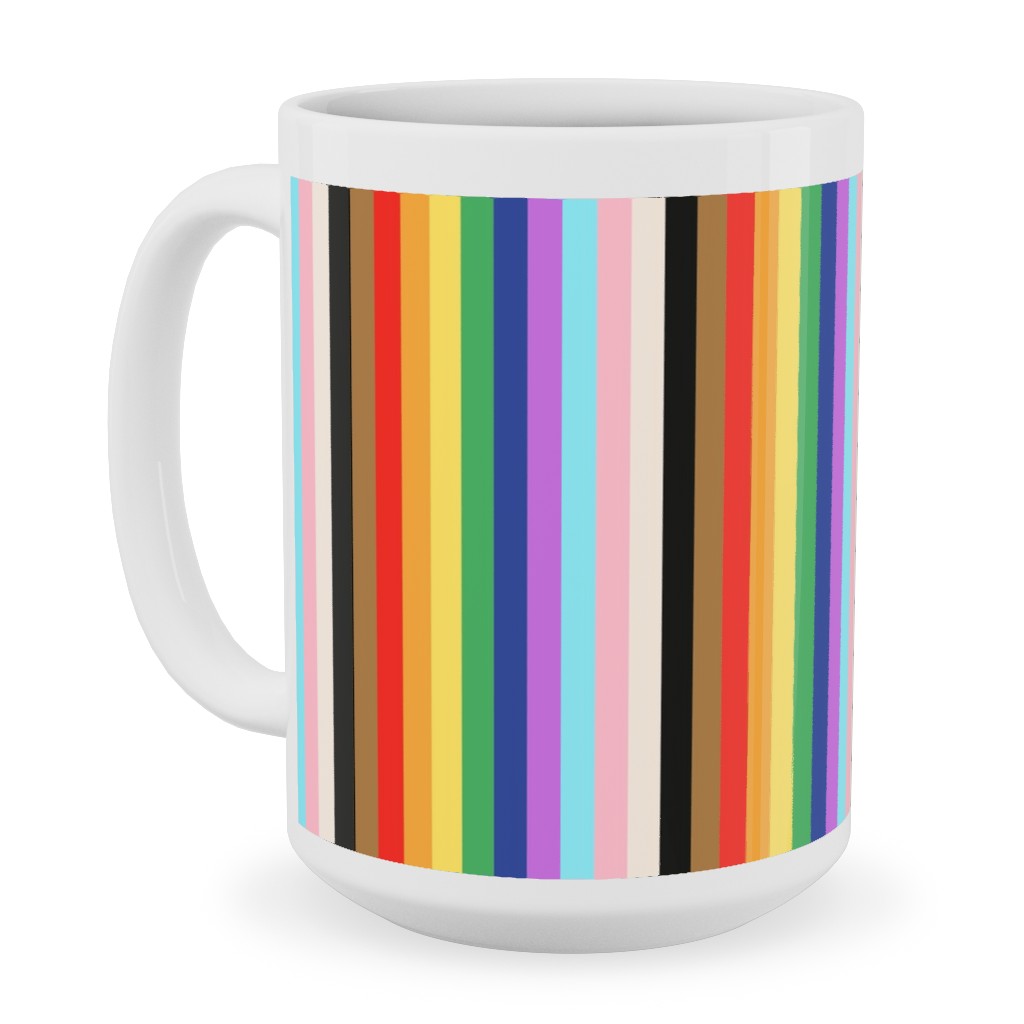 Lgbtq Stripes - Rainbow Pride Flag - Vertical Stainless Mug | Shutterfly