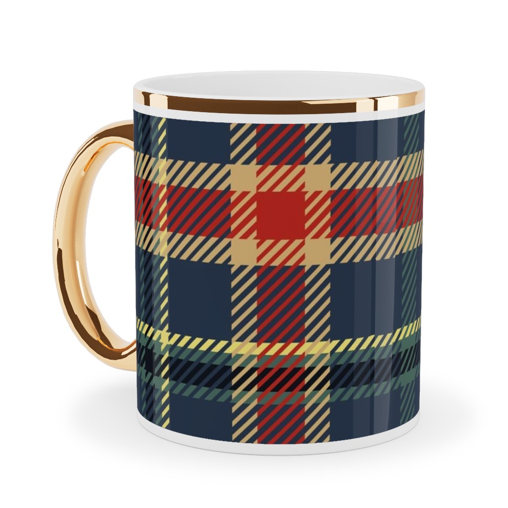 Navy Blue and Pine Plaid Plates | Shutterfly