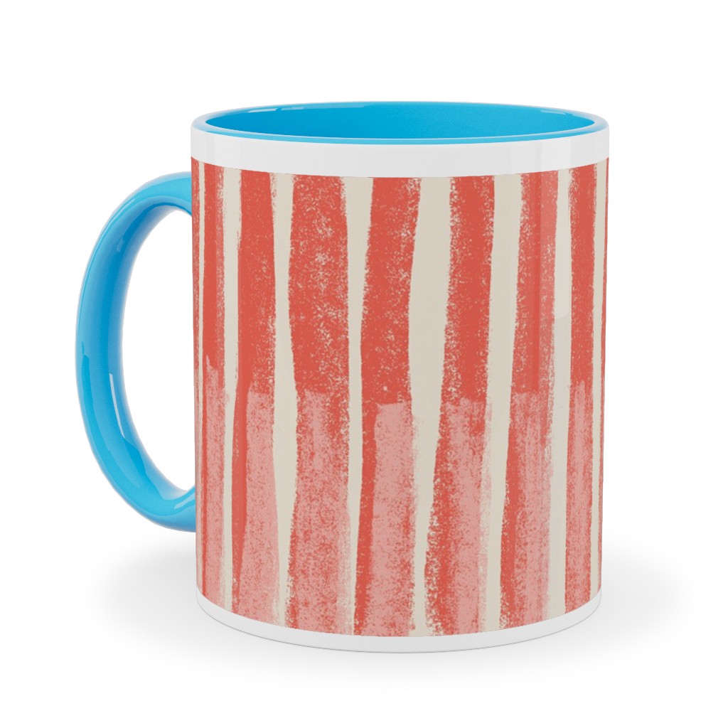 Strips - Coral Ceramic Mug | Shutterfly