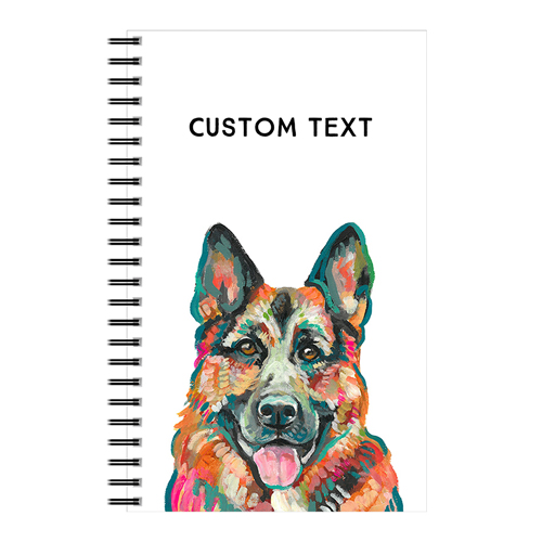 German Shepherd Custom Text 5x8 Notebook by Shutterfly | Shutterfly