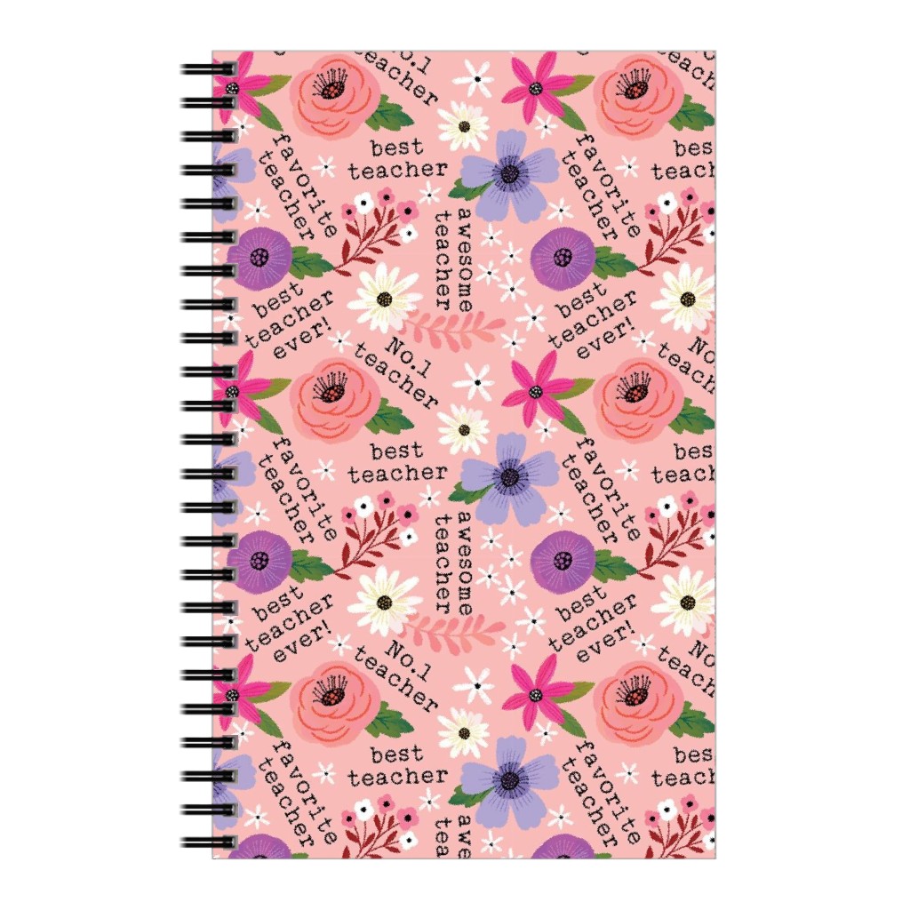 Pretty Best Teacher - Floral - Pink Notebook | Shutterfly Pretty Best Teacher - Floral - Pink Notebook | Shutterfly