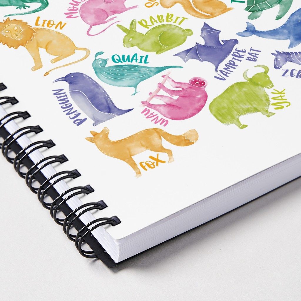 Animal Alphabet Watercolor Zoo Abcs - Multi Notebook | Shutterfly