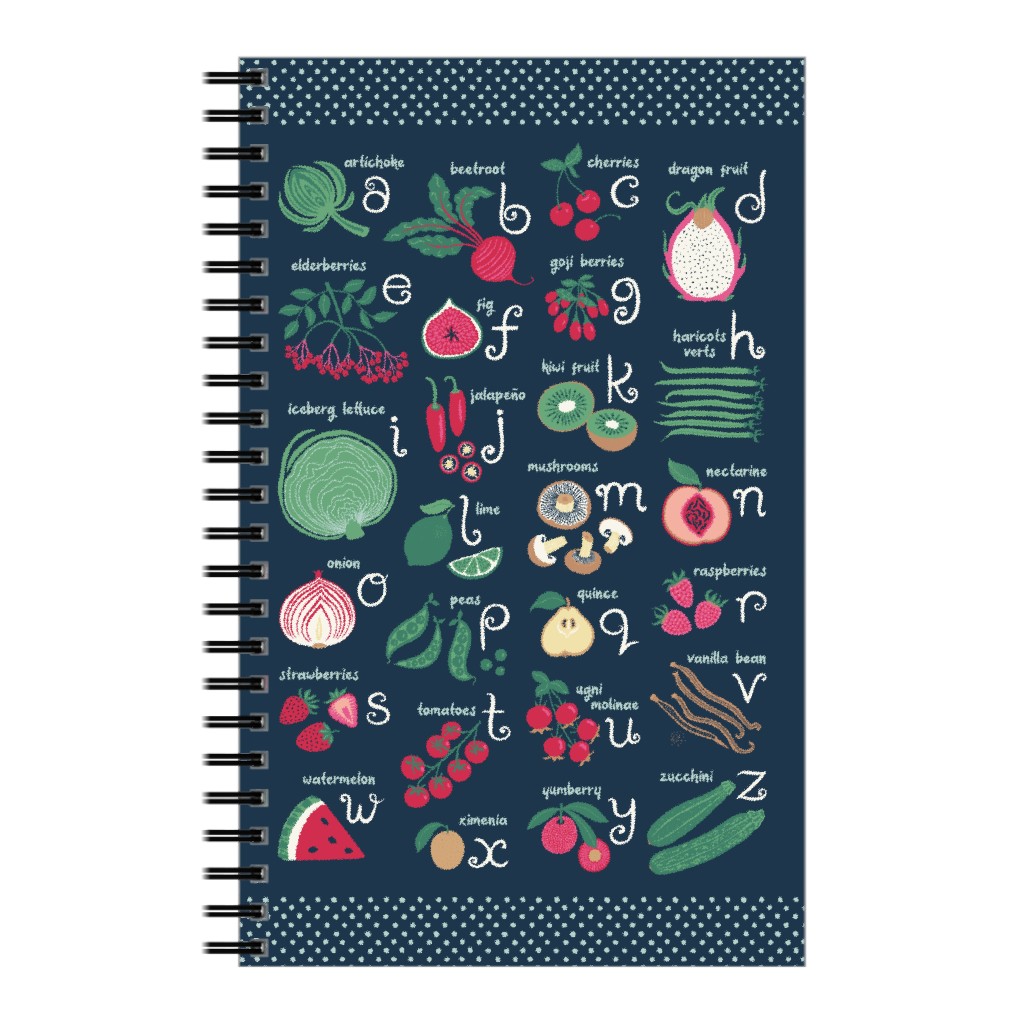 Abcs of Fruits and Veggies Notebook | Shutterfly