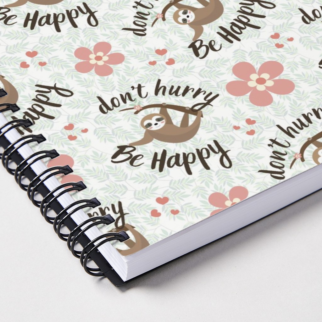 Don't Hurry Be Happy - Beige Notebook | Shutterfly
