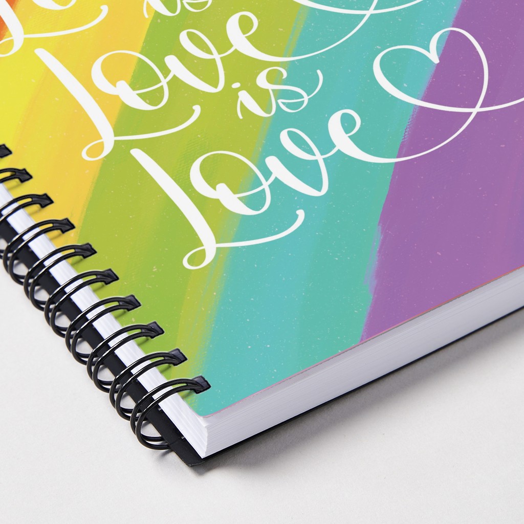 Love Is Love - Diagonal Rainbow Stripes Notebook | Shutterfly