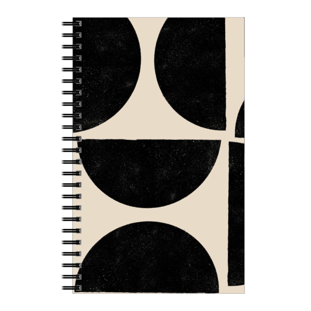Half Moons - Black and Cream Notebook | Shutterfly