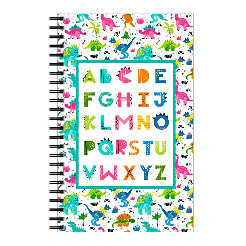Colorful Dinosaur World Alphabet - Multi Notebook | Shutterfly