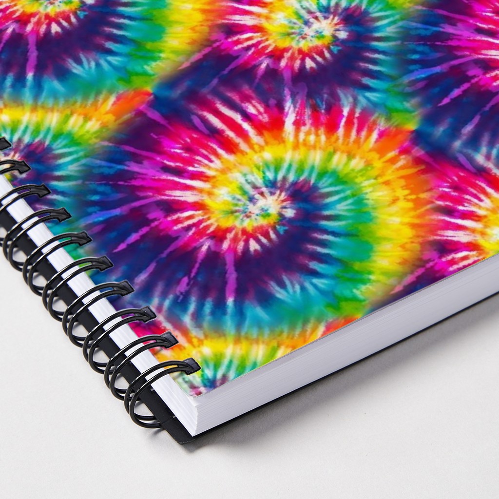 Colorful Rainbow Tie Dye Swirl - Multi Notebook | Shutterfly