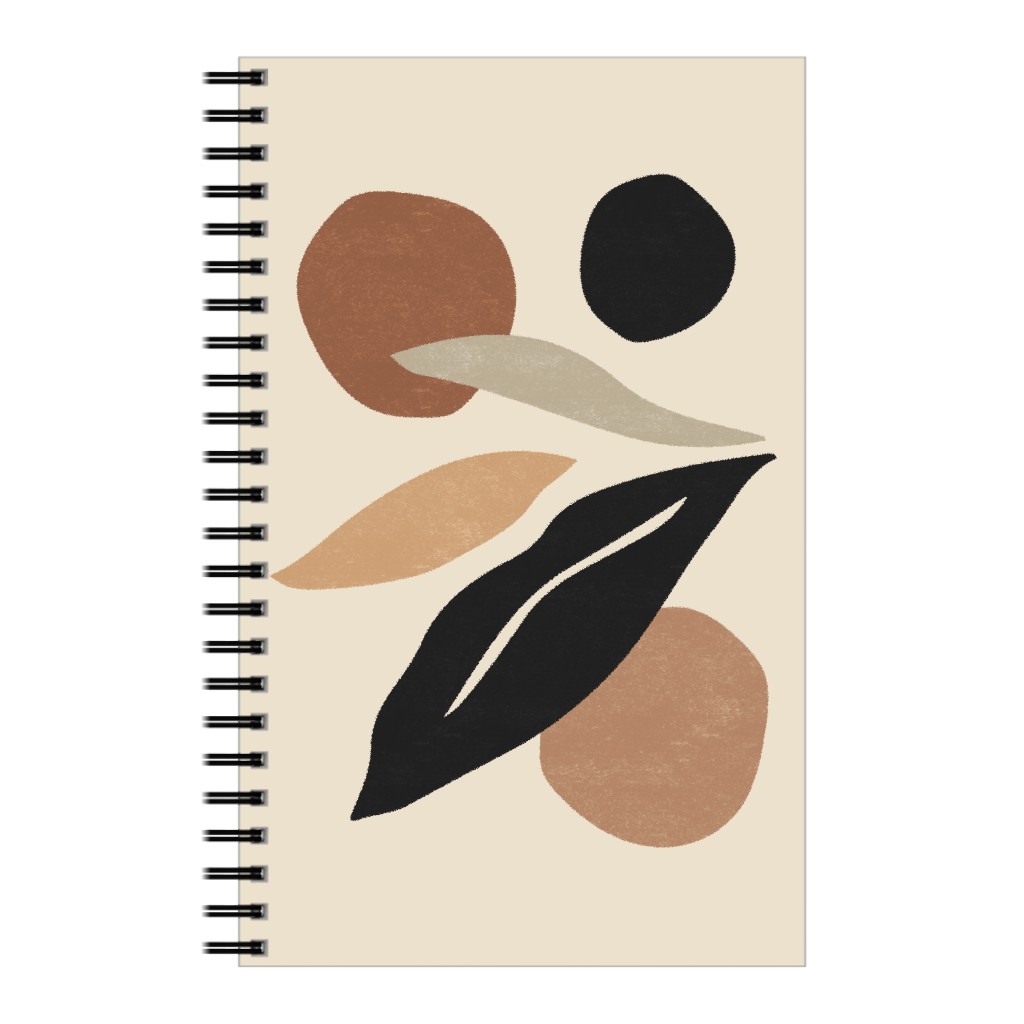 Abstract Shape and Leaf Collage - Neutral Notebook | Shutterfly