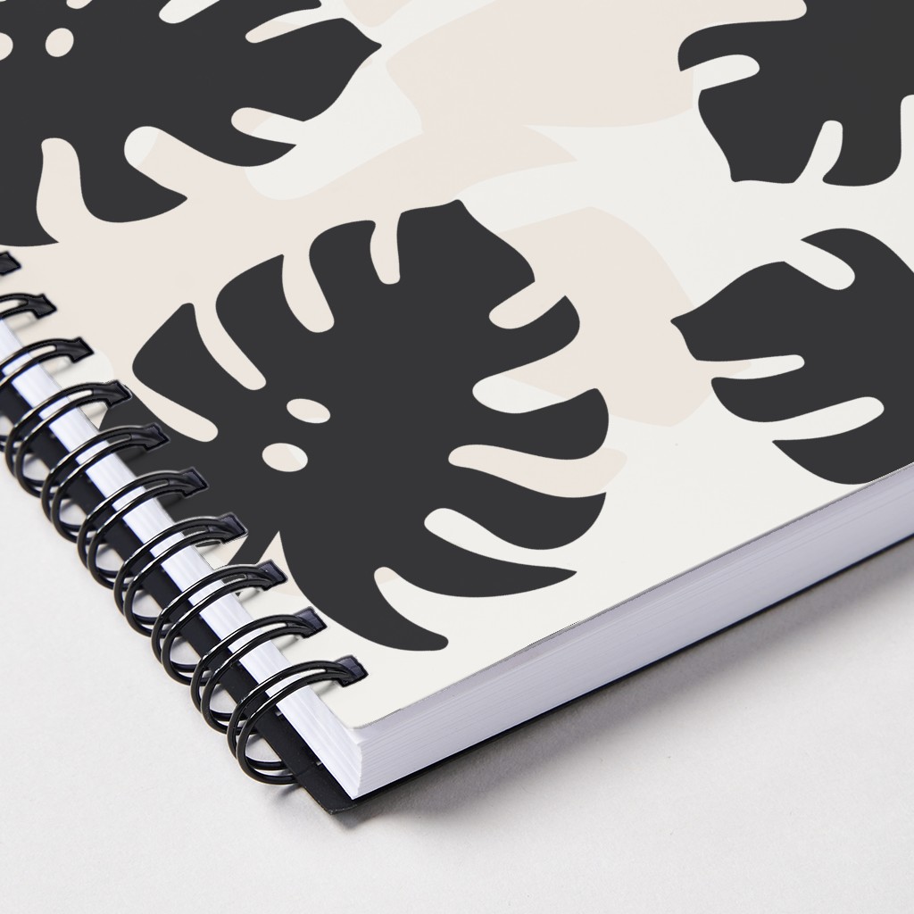 Monstera Leaves in Earth Tones Notebook | Shutterfly
