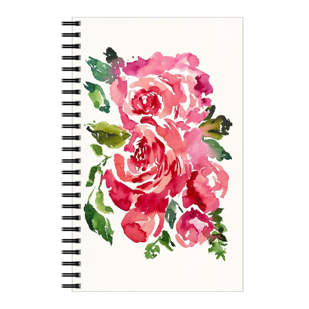 Watercolor Roses - Red Notebook | Shutterfly