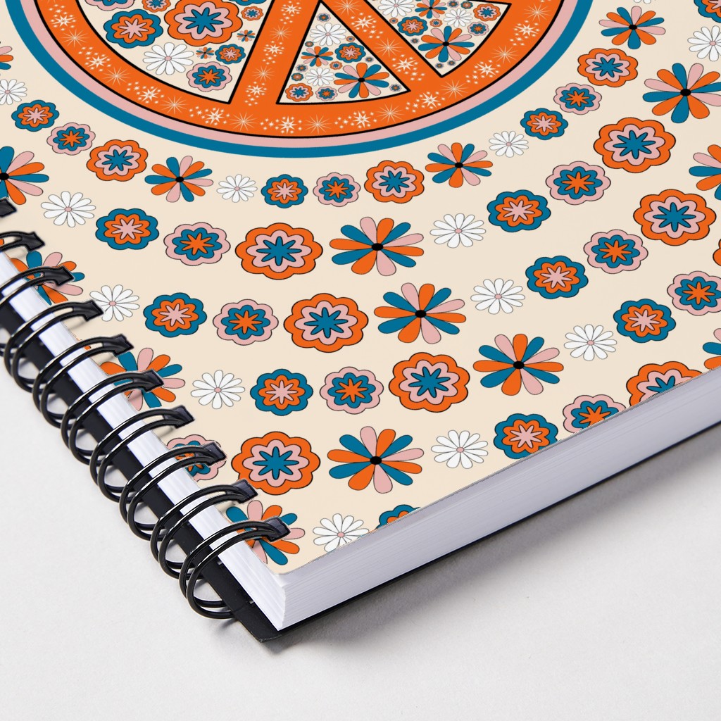 Retro 70s Peace Sign - Multi Notebook | Shutterfly