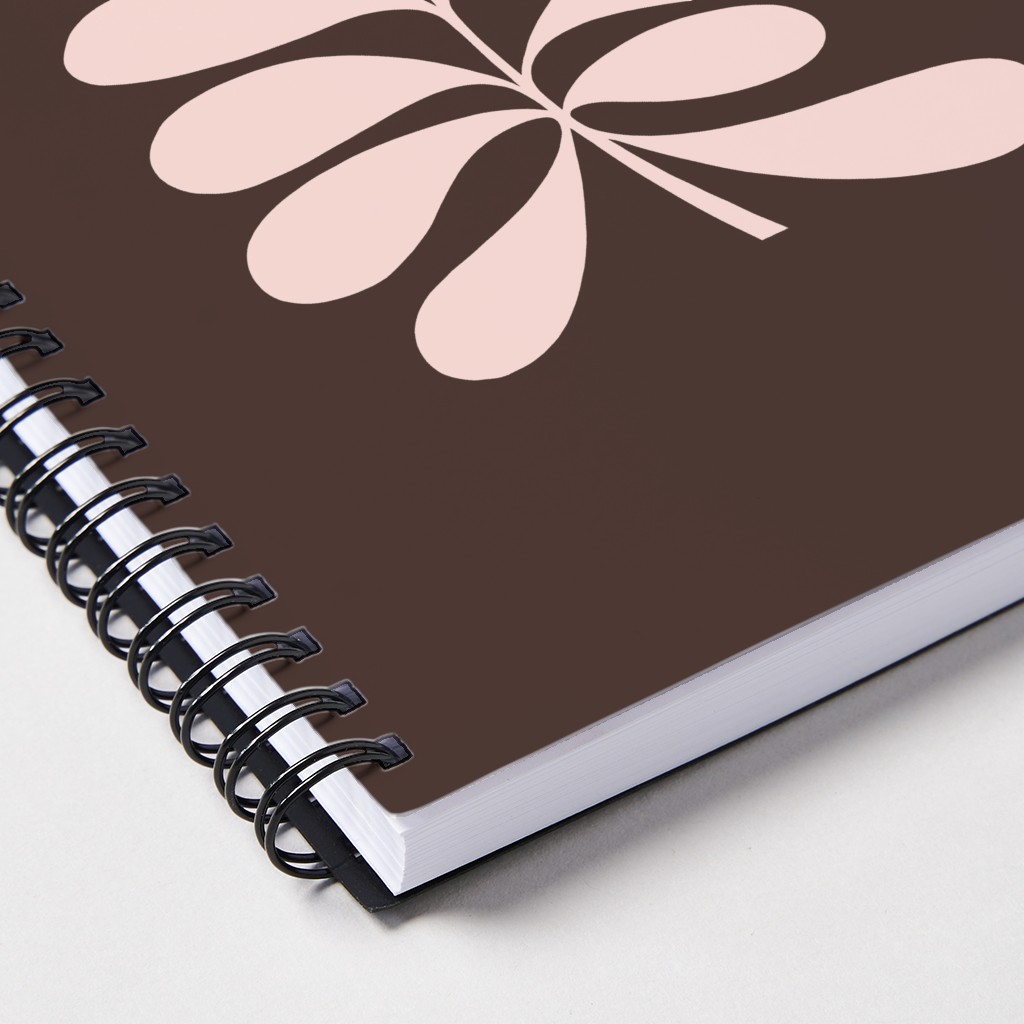 Minimal Foliage - Brown and Pink Notebook | Shutterfly