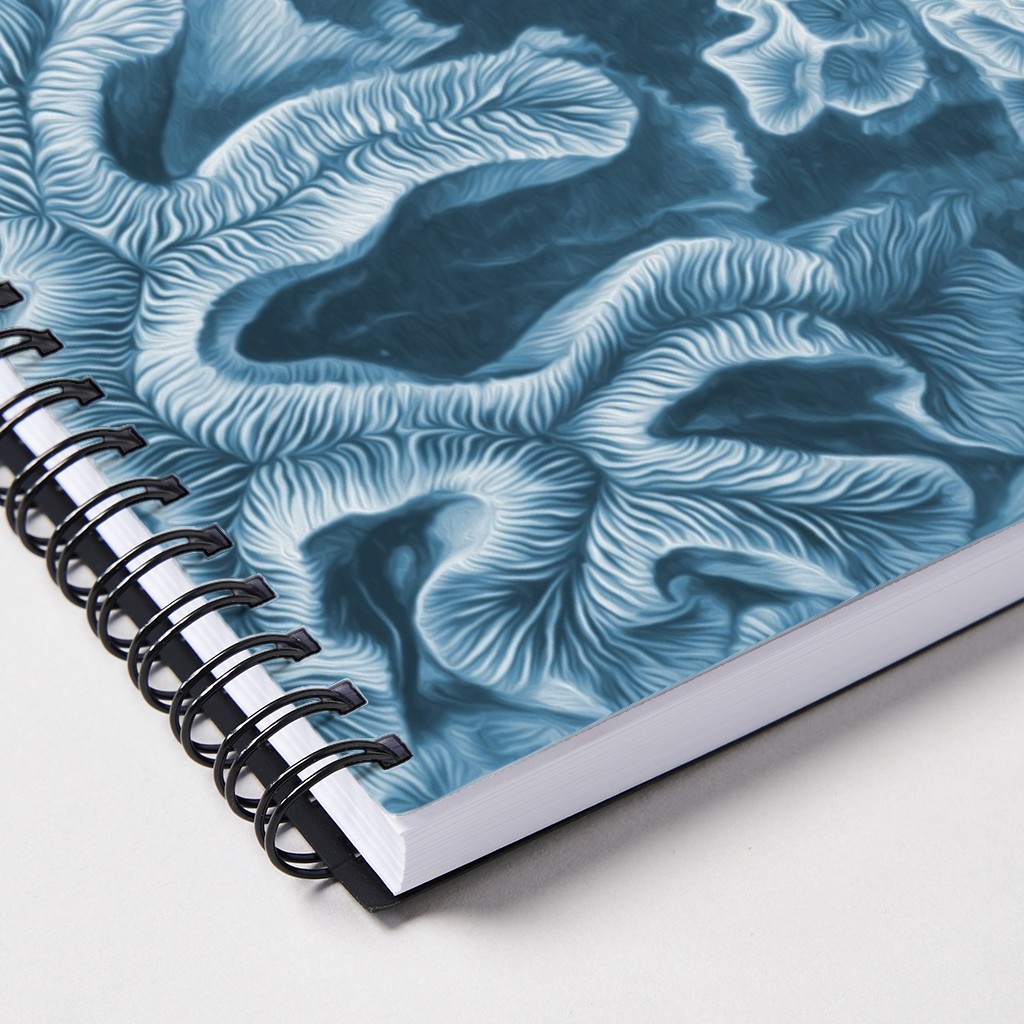 Coral All Over in Sea Blue Notebook | Shutterfly