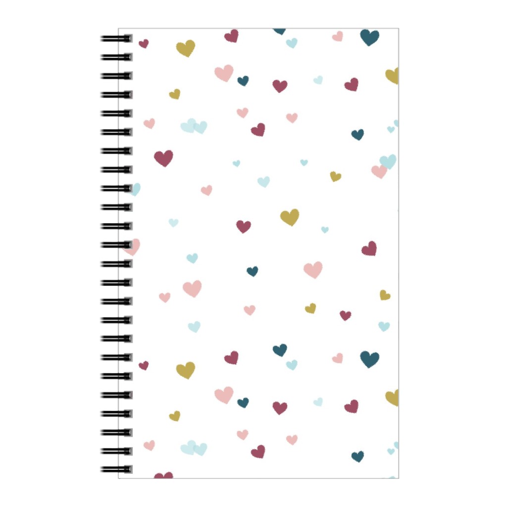 Confetti Hearts - White and Multi Notebook | Shutterfly