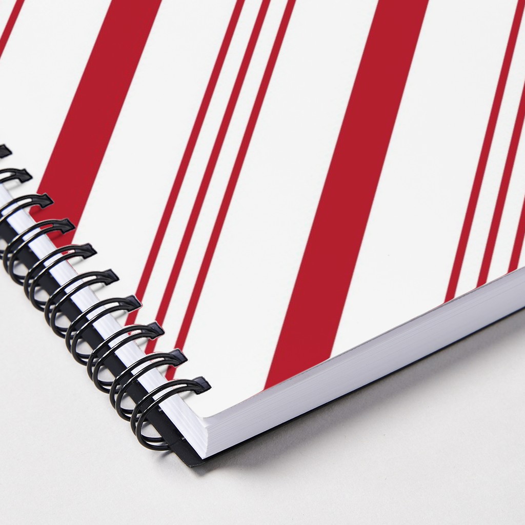 Candy Cane Stripes - Red on White Notebook | Shutterfly