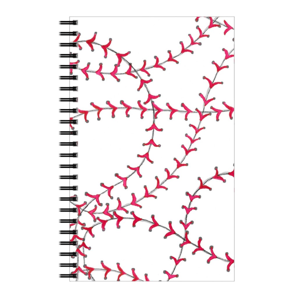 Baseball Seams - White Notebook | Shutterfly