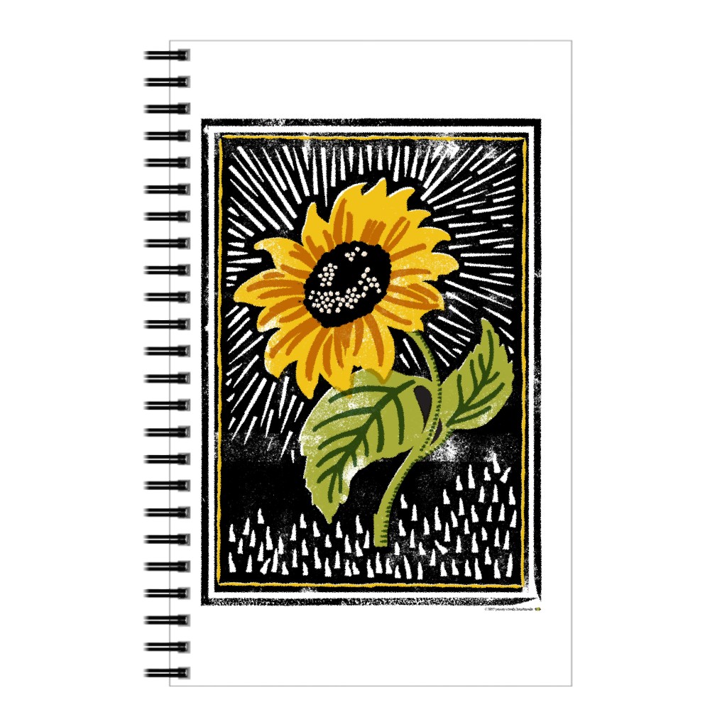 Sunflower Block Print - Multi Wall Art | Shutterfly