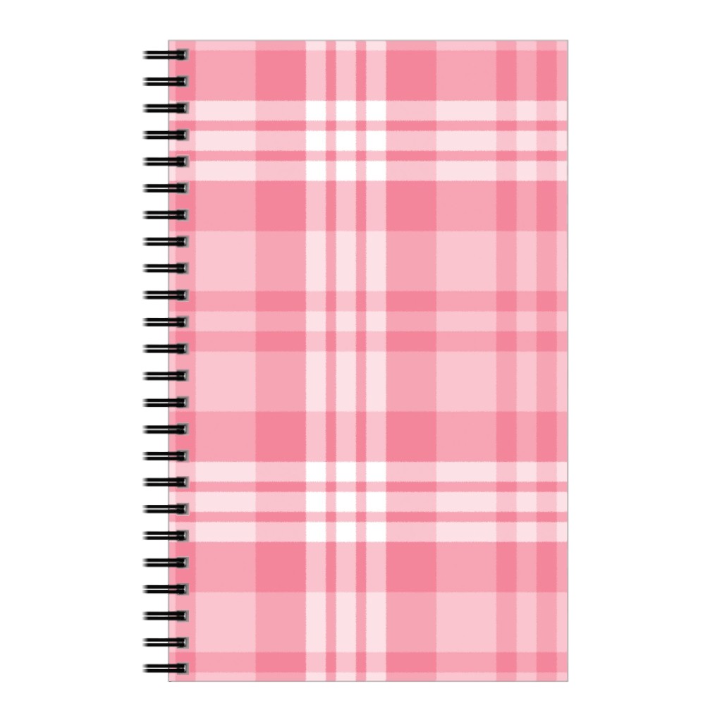 Pink, Green, and White Plaid Notebook | Shutterfly