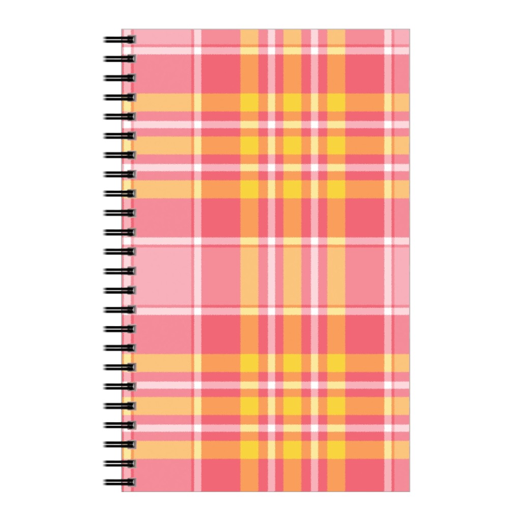 Plaid - Pink and Yellow Notebook | Shutterfly