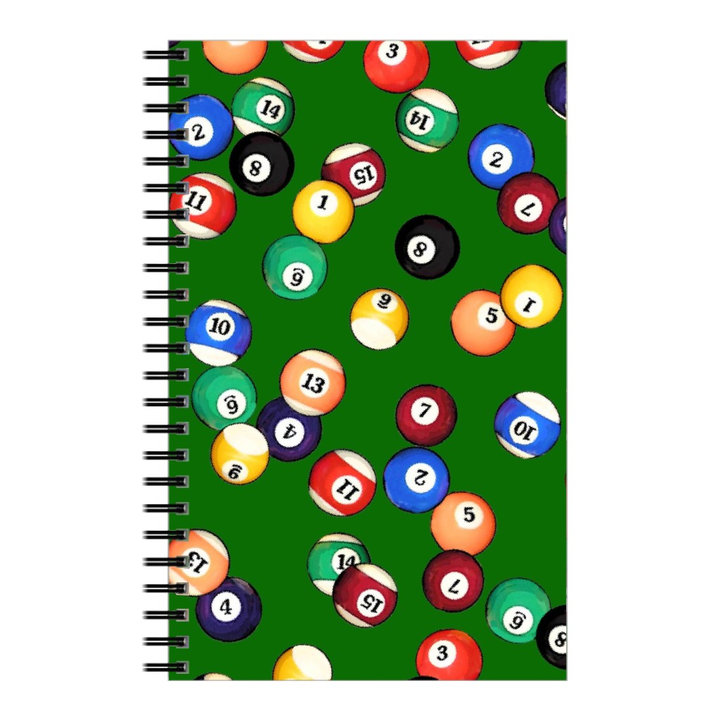 Billiards Balls on Felt - Multicolor Notebook | Shutterfly