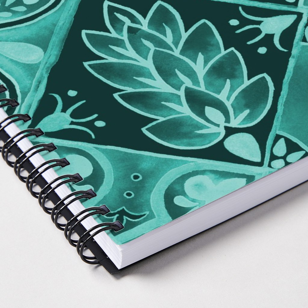 Watercolor Talavera Tiles Notebook | Shutterfly