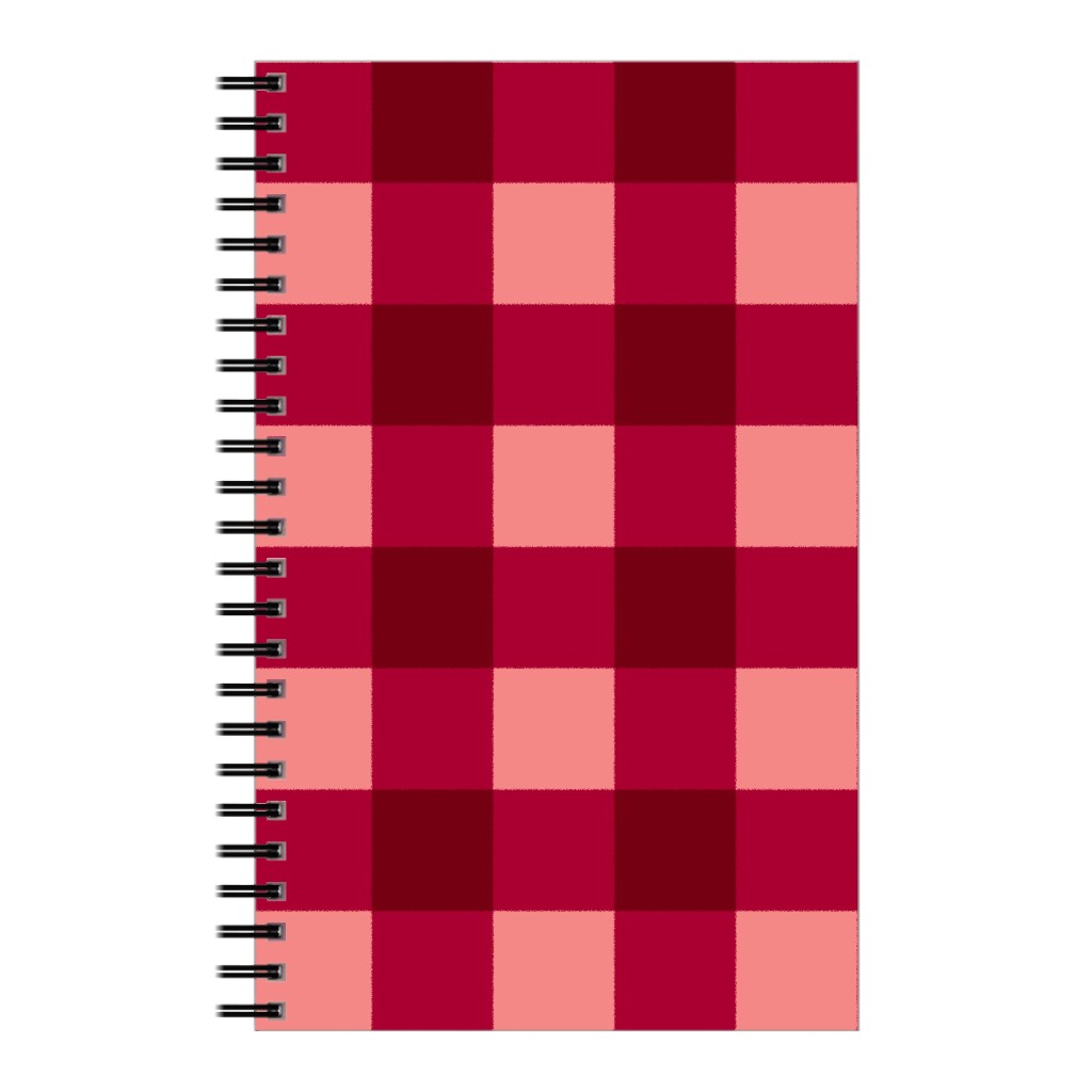 Gingham Check - Red and Pink Notebook | Shutterfly