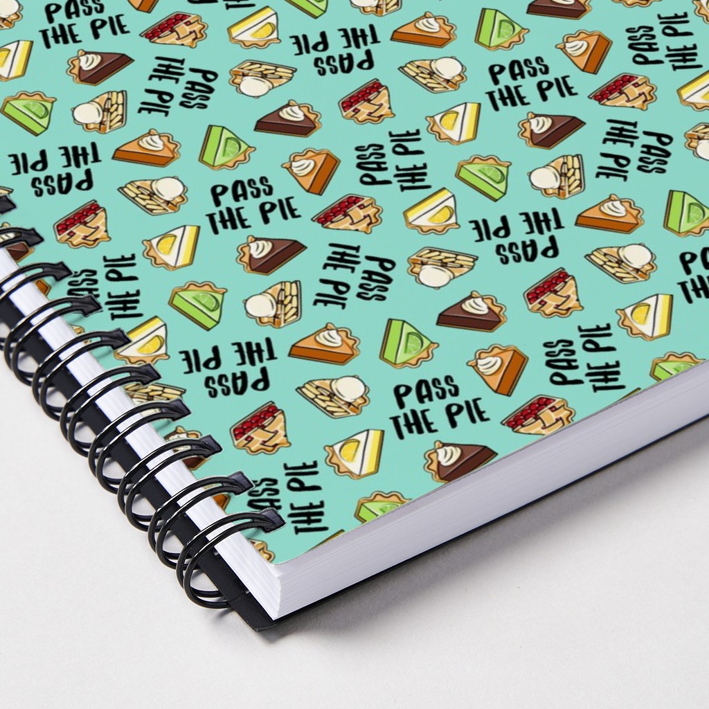Pass the Pie - Dessert Pie Slice - Aqua Notebook | Shutterfly