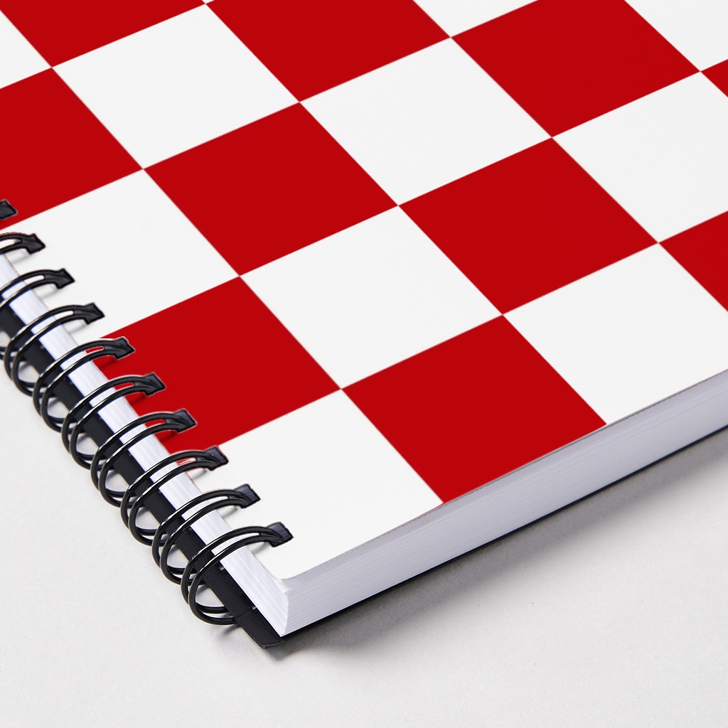 Checkerboard - Red and White Notebook | Shutterfly