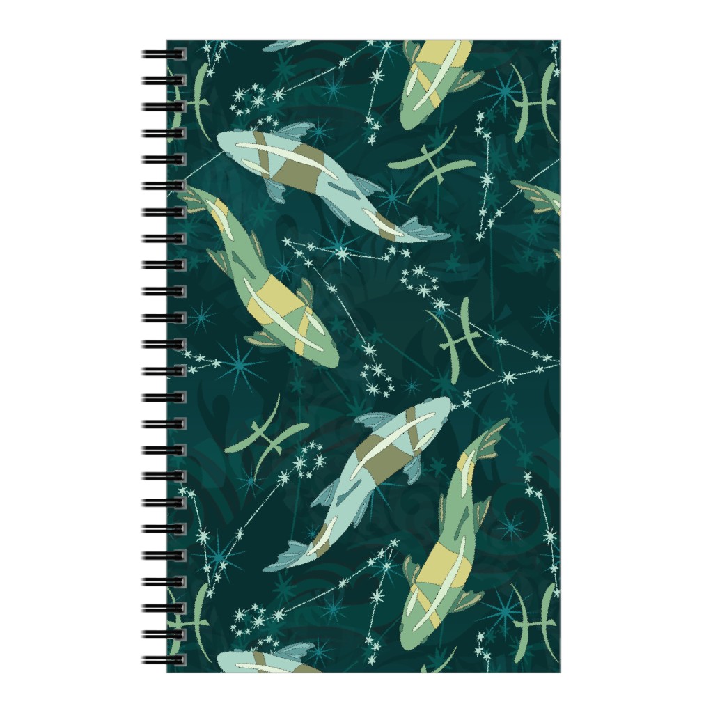 Pisces Fish - Green Notebook | Shutterfly