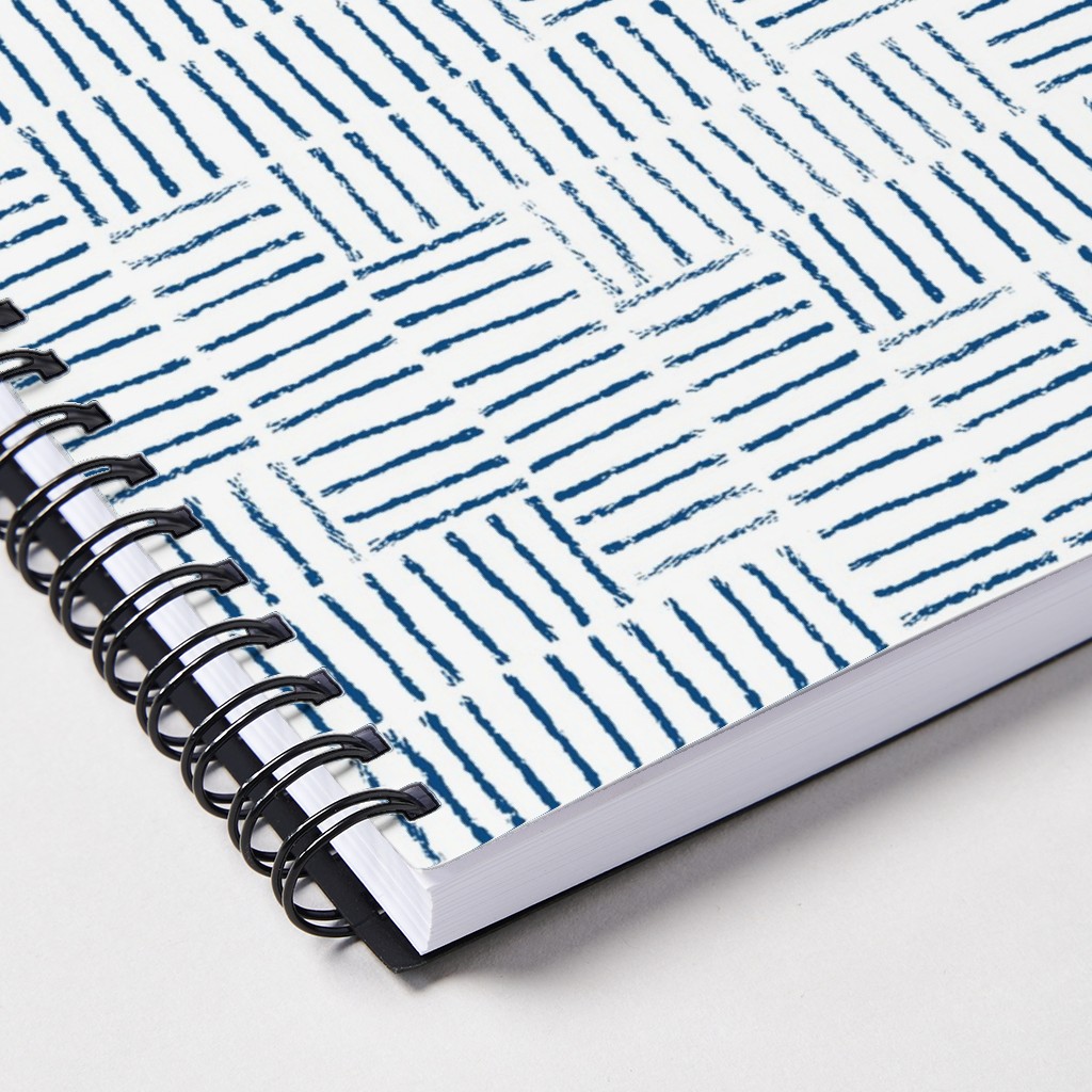 Herringbone String - White & Classic Blue Notebook | Shutterfly