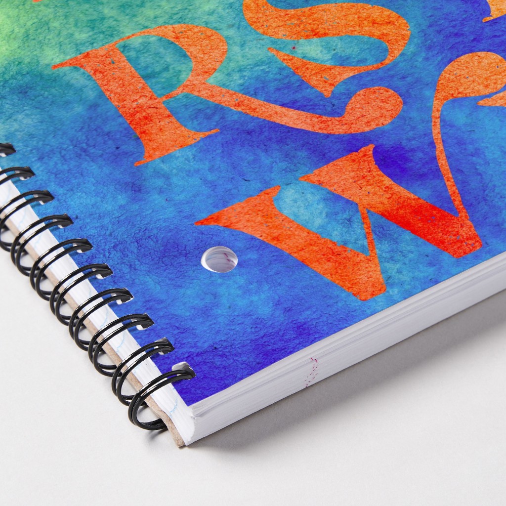 Watercolor Rainbow Retro Alphabet Notebook | Shutterfly