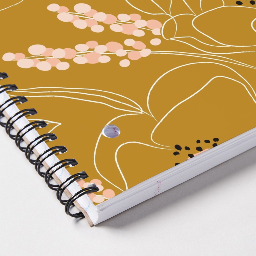 Freehand Robin & Winter Blooms - Gold Notebook | Shutterfly