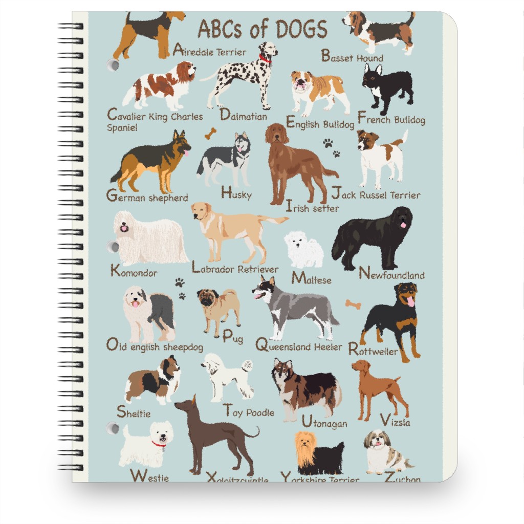 Abcs of Dogs Notebook | Shutterfly
