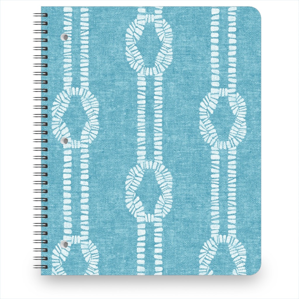 Nautical Coastal Square Rope Knots - Summer Blue Notebook | Shutterfly