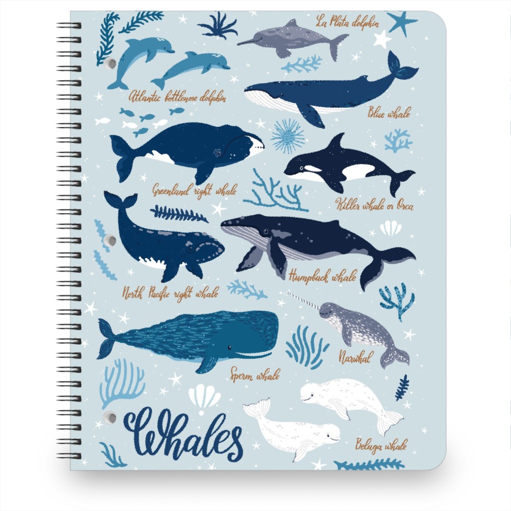 Whales of the Sea - Blue Notebook | Shutterfly