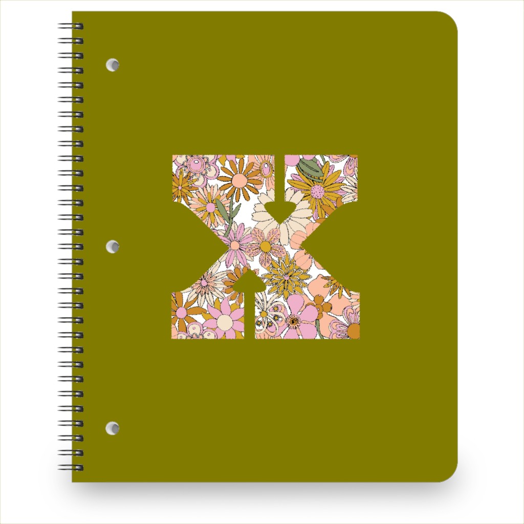 Chelsea Initial X Notebook | Shutterfly