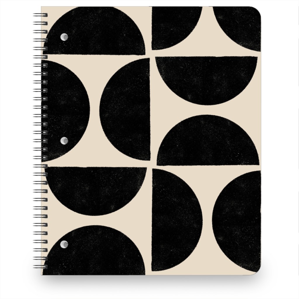 Half Moons - Black and Cream Notebook | Shutterfly
