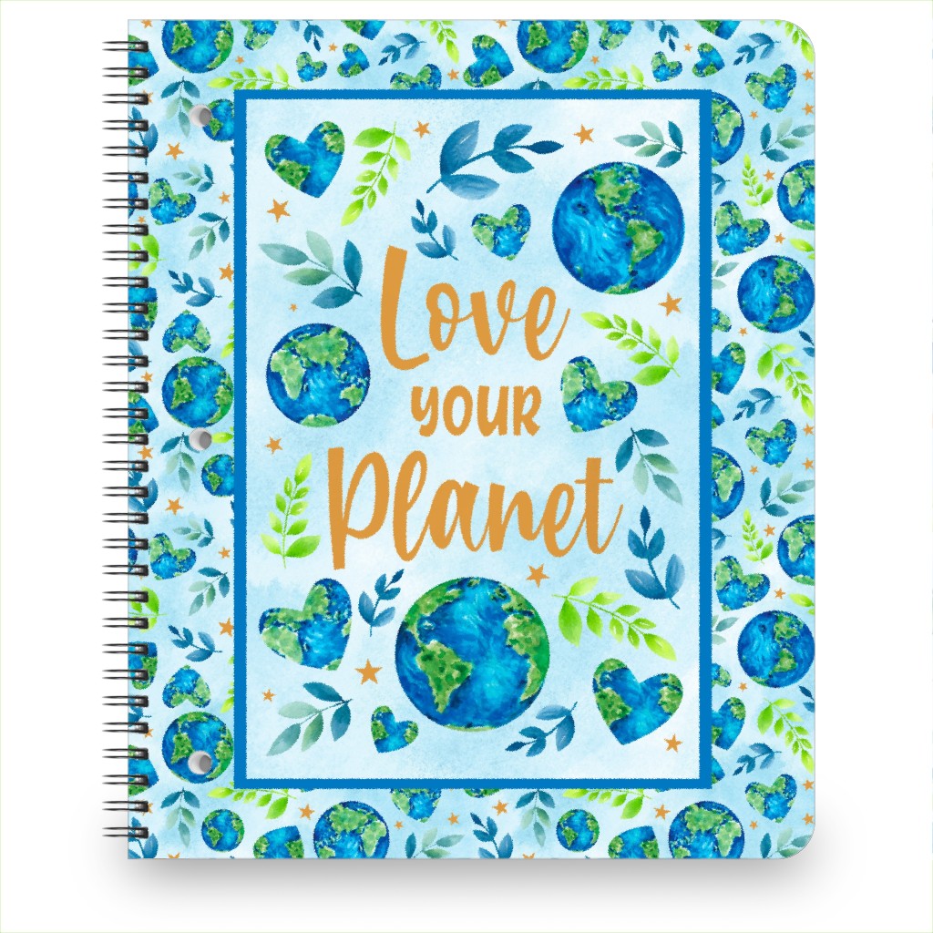 Love Your Planet - Green & Blue Notebook | Shutterfly