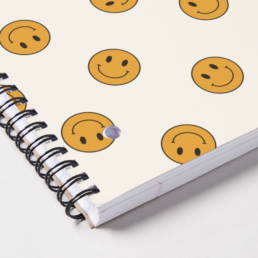 Retro Smiley Face - Cream and Yellow Notebook | Shutterfly