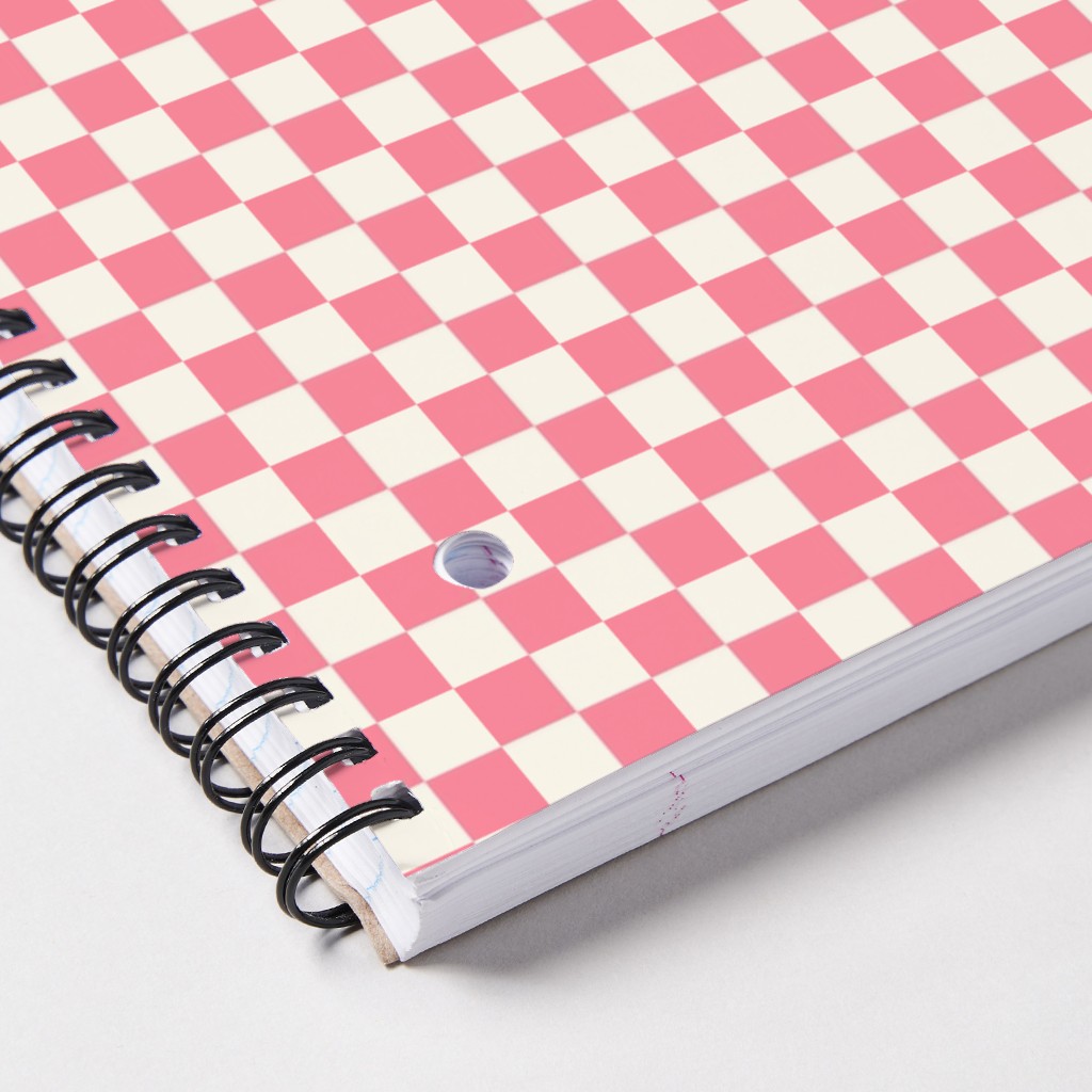 Checkered - Pink Notebook | Shutterfly