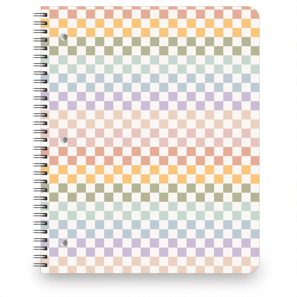 Boho Rainbow Checks Plaid - Multi Notebook | Shutterfly