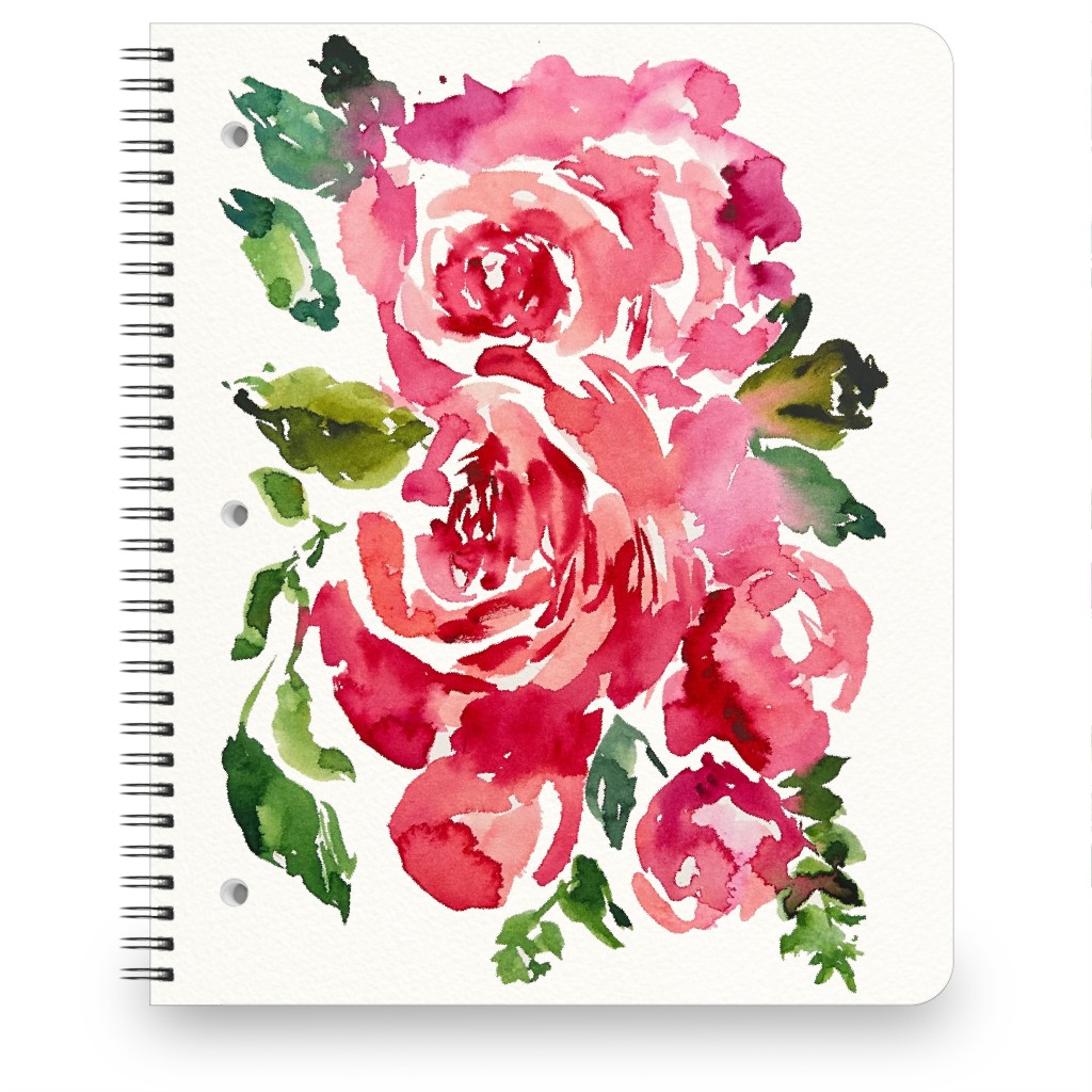 Watercolor Roses - Red Notebook | Shutterfly