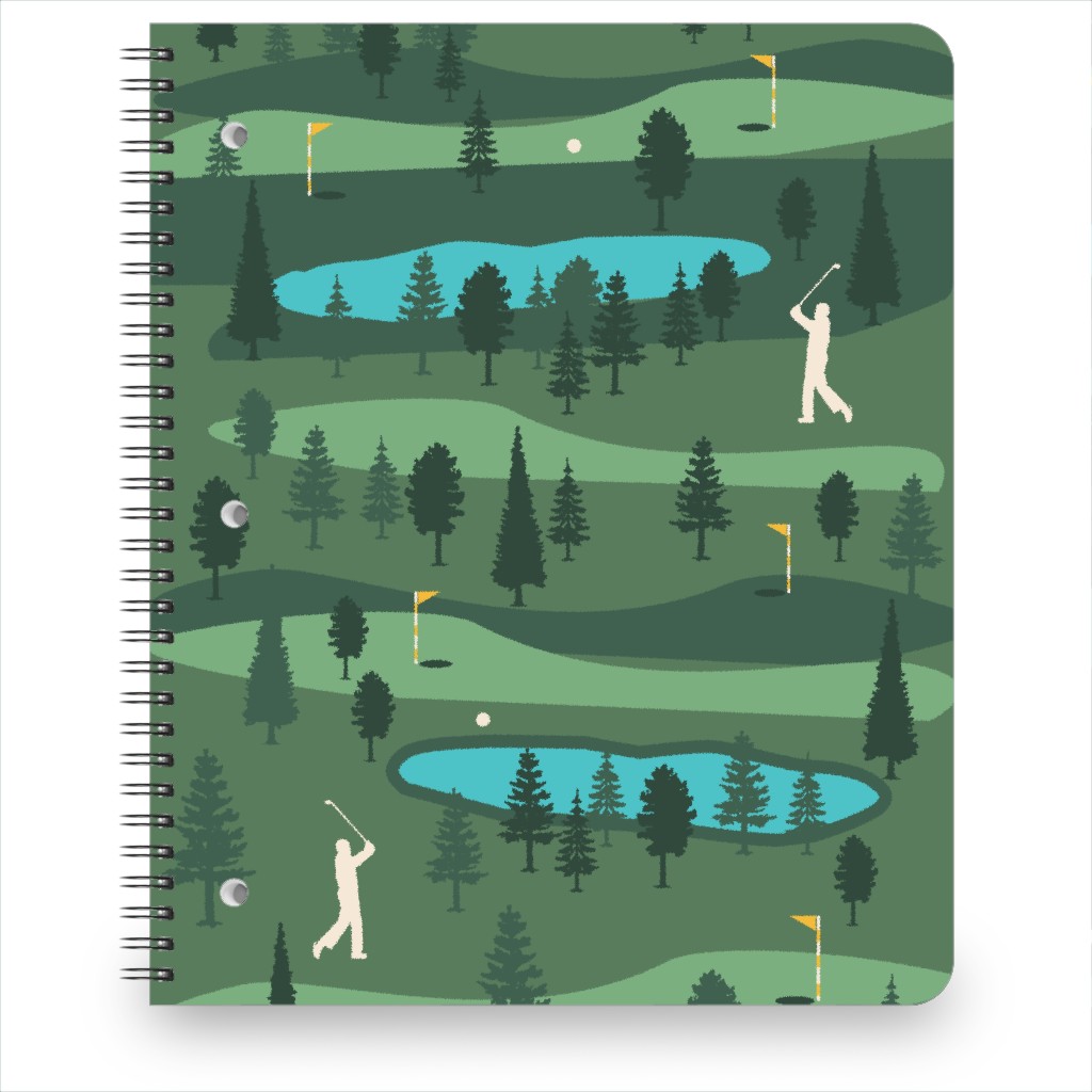 Golf Day Out - Blue and Green Notebook | Shutterfly