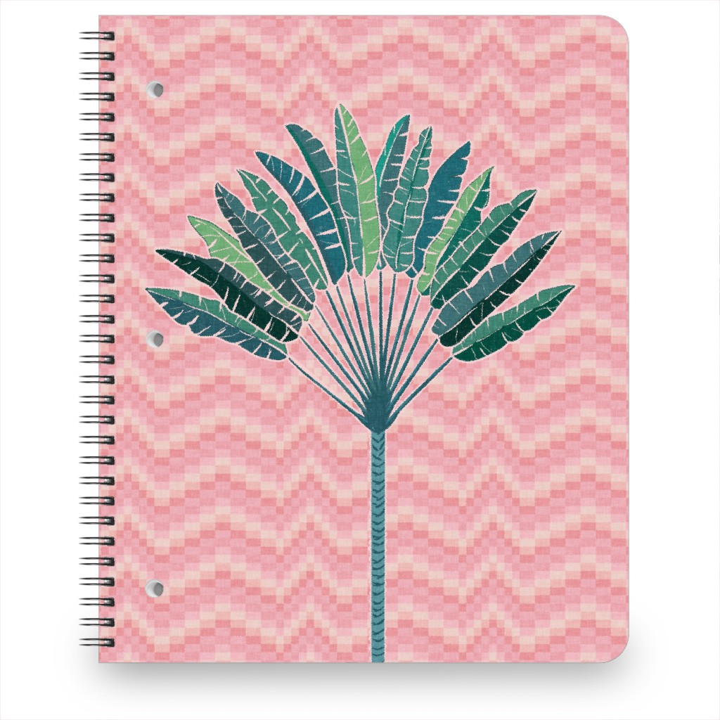 Mid-Century Palm - Pink and Green Notebook | Shutterfly